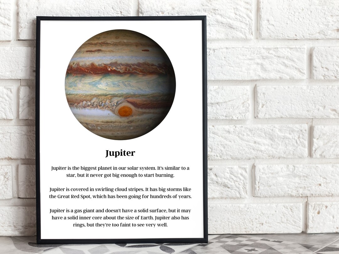 Jupiter Planet, Jupiter Printable Poster, Solar System, Digital Print ...