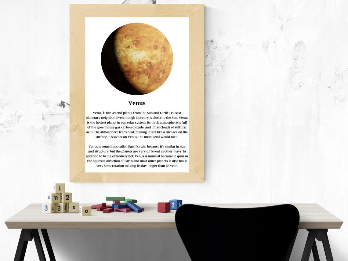 Venus Planet, Venus Printable Poster, Solar System, Digital Print ...