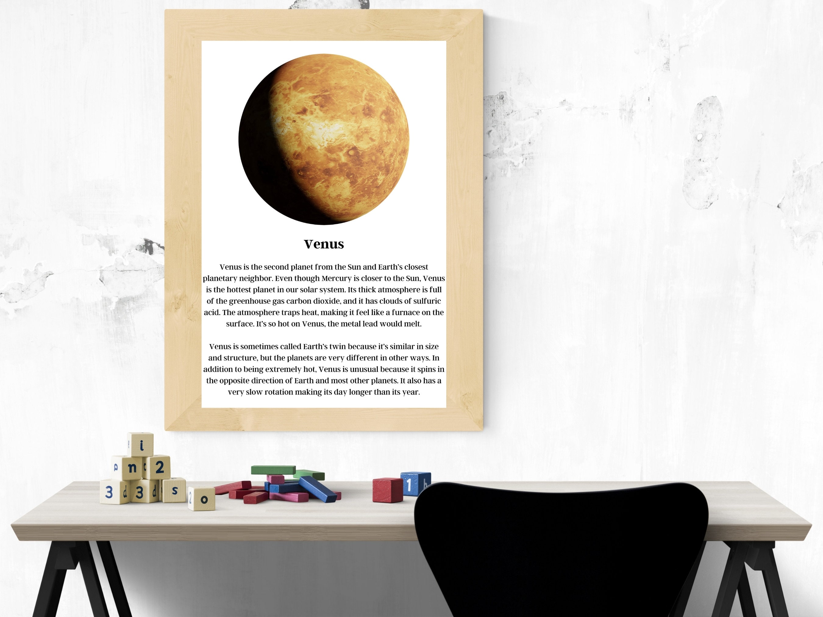 Venus Planet, Venus Printable Poster, Solar System, Digital Print ...