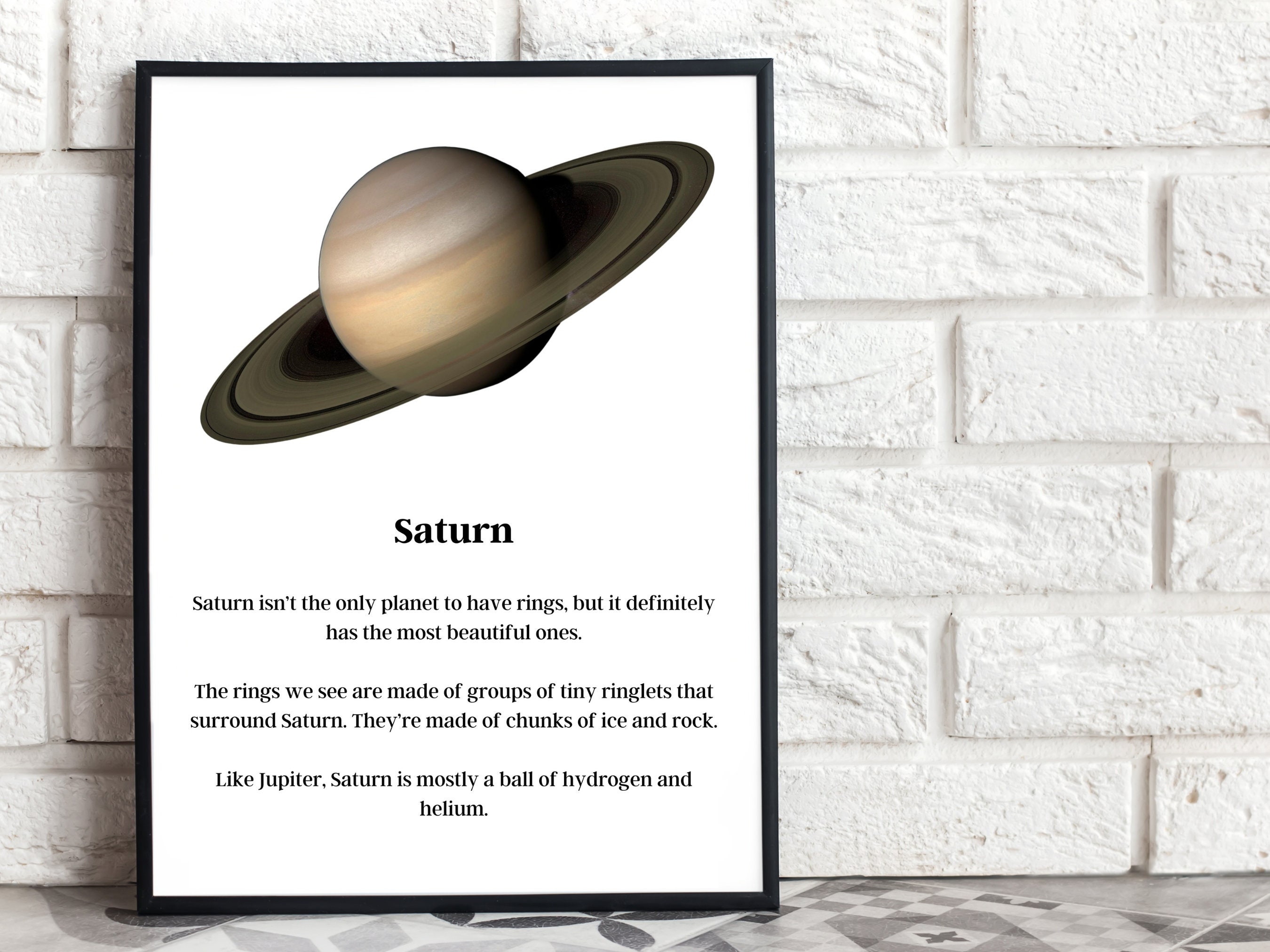 Saturn Planet, Saturn Printable Poster, Solar System, Digital Print ...