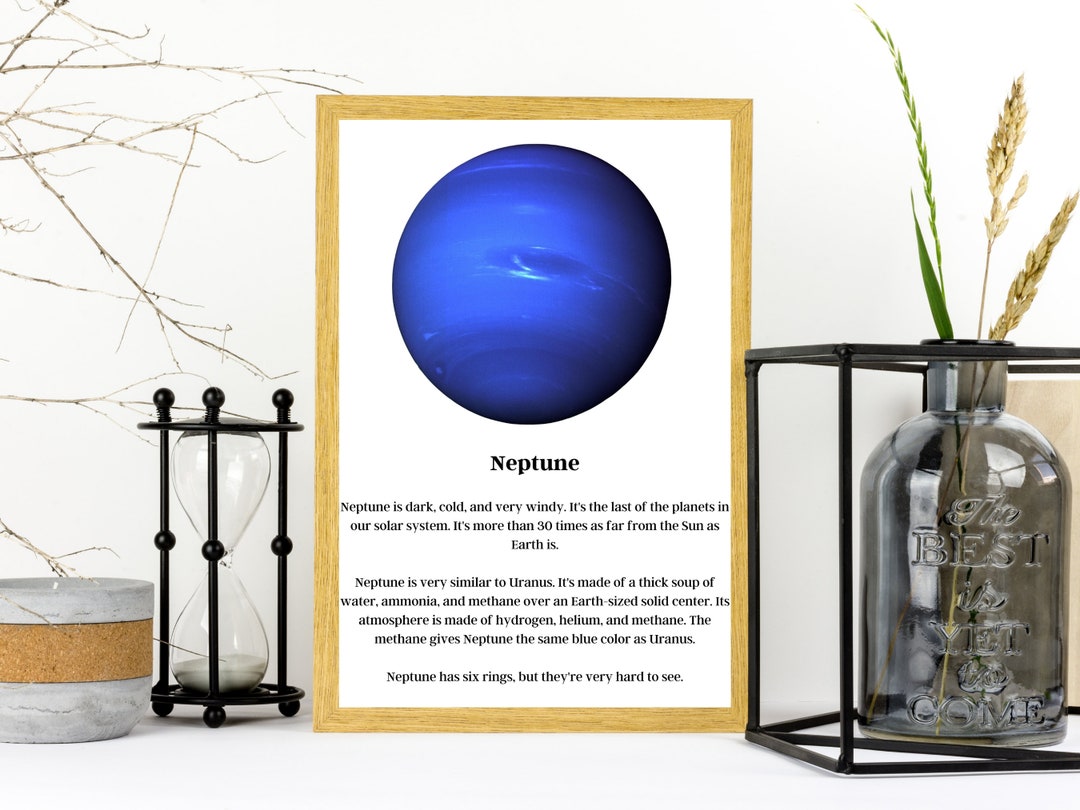 Neptune Planet, Neptune Printable Poster, Solar System, Digital Print ...