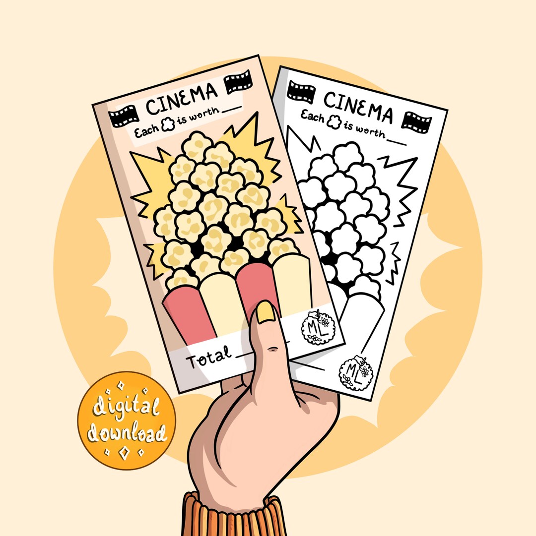 Cinema Saving Challenge, Budgeting, Digital Download, Printable, Money ...