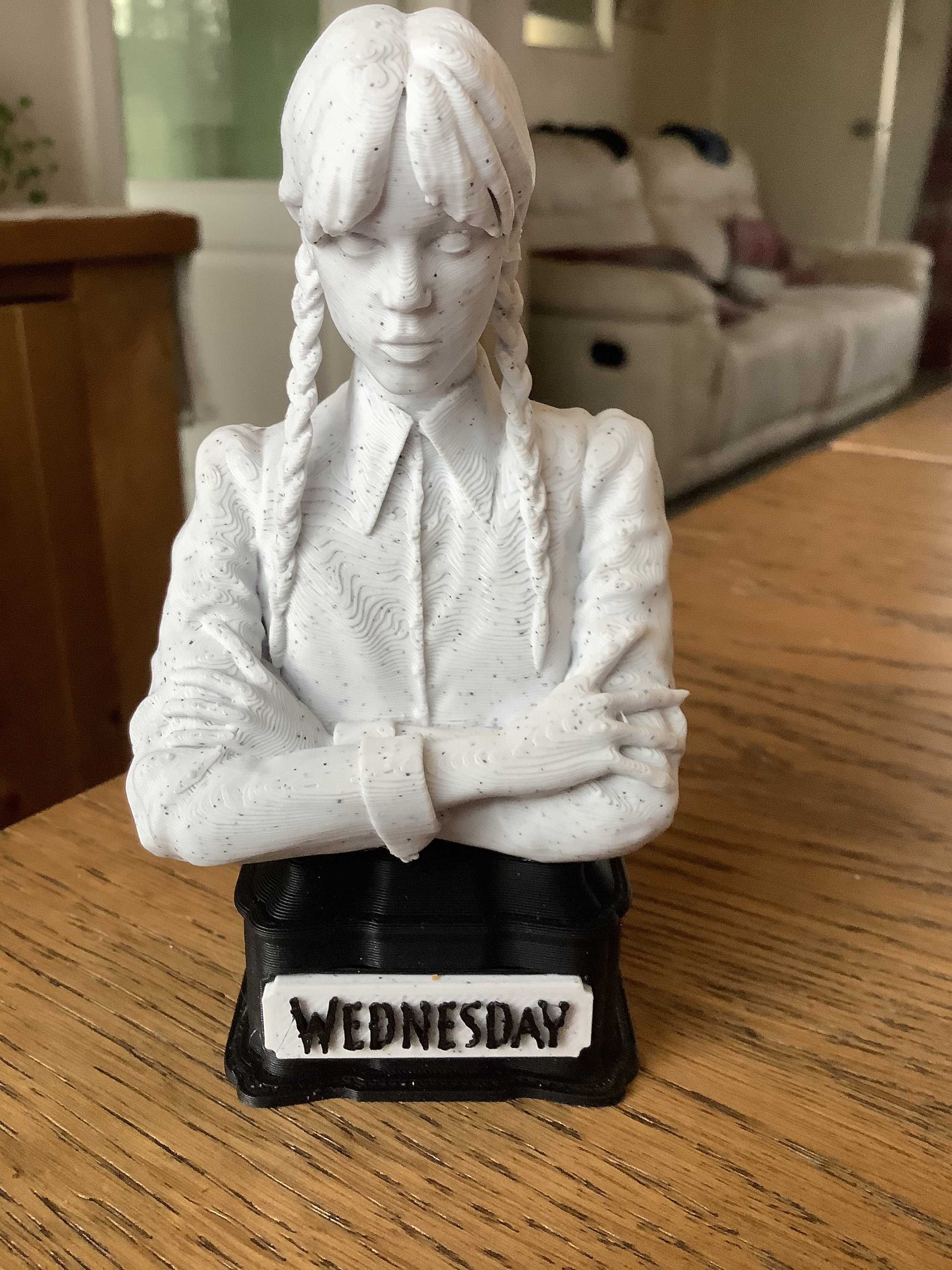 3D Printed Model Wednesdy Addams Figure Stone Marble Effect - Etsy UK