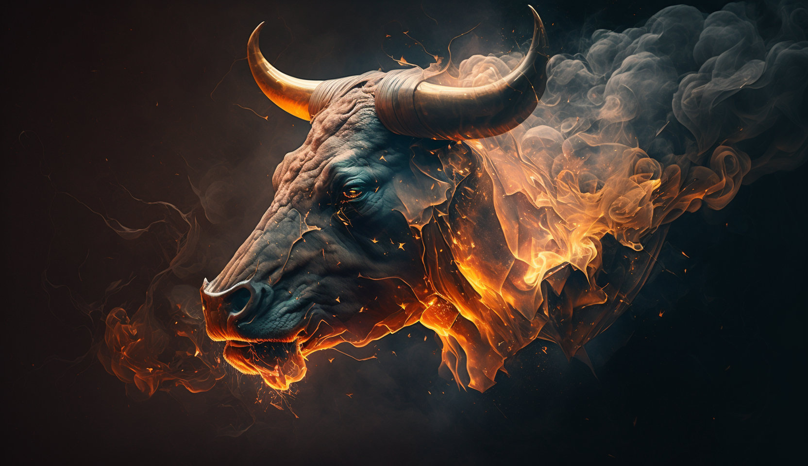 Fire Bull Wallpaper Hd