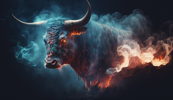 Fire Bull Wallpaper Hd