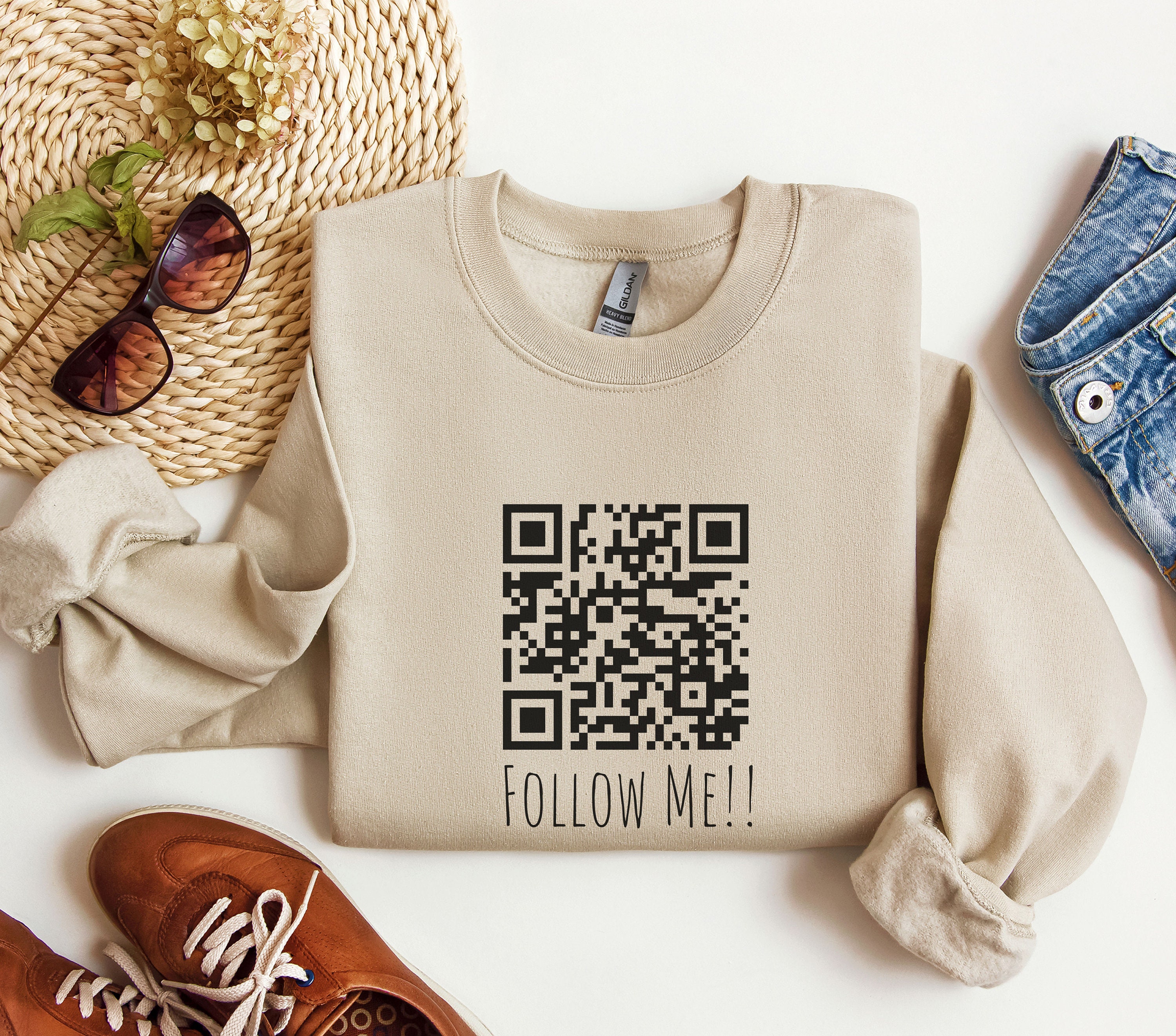Custom QR Code Sweater for Influencers and Content Creators ...