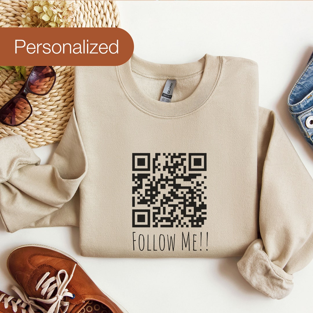 Custom QR Code Sweater for Influencers and Content Creators ...