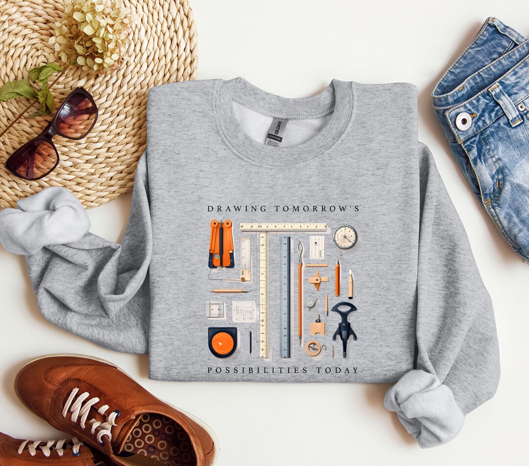 Architect's Tools Sweatshirt, Crewneck Sweater for Architect, Teachers ...