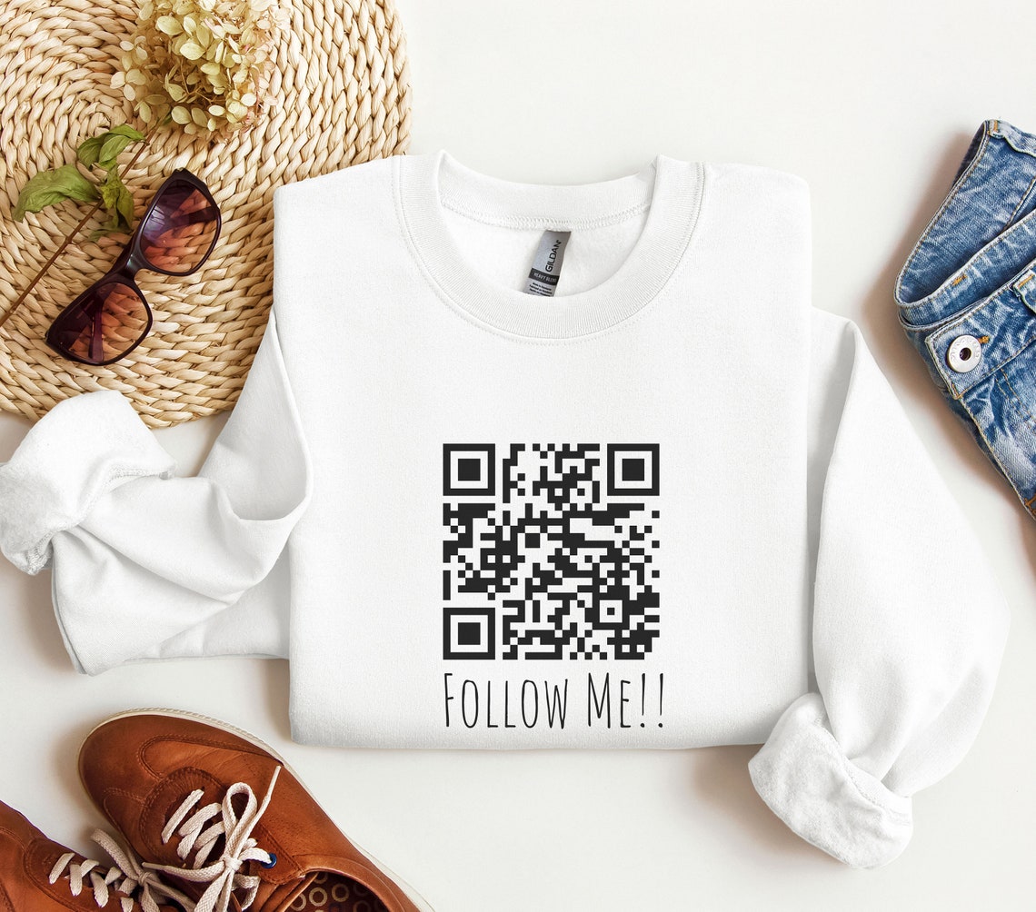 Custom QR Code Sweater for Influencers and Content Creators - Etsy