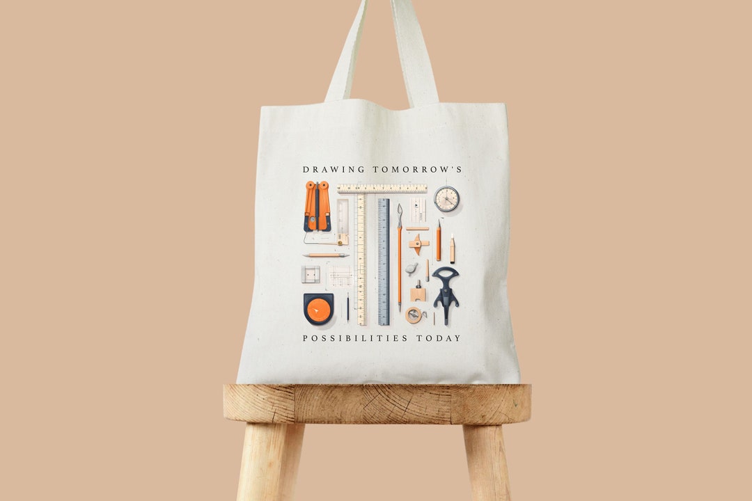 Architect's Tools Tote Bag, Gift for Architects, Students, Teachers ...