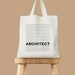 Architect Architect Architect Canvas Tote Bag for Art Lovers Cotton Bag ...