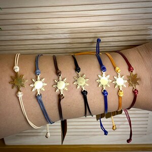 Philippine Sun Unisex Frienship Bracelet | Sliding Knot Waxed String ...