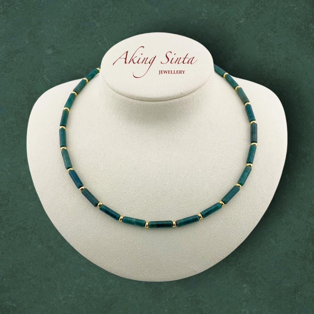 African Jade Column Necklace – Natural Gemstone - Etsy