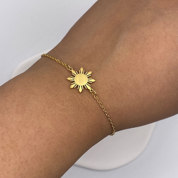Gold Philippine Sun Earrings - Etsy