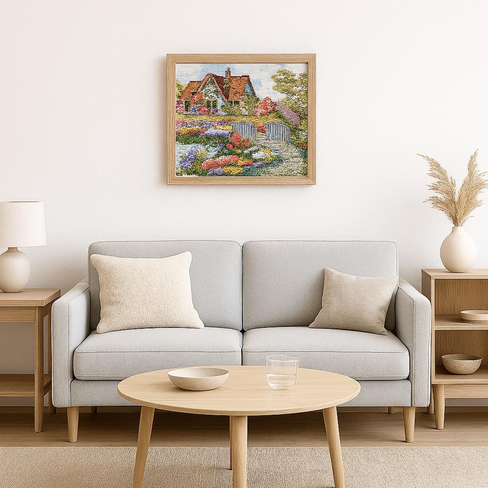 Handmade Gobelin Needlepoint: Summer Landscape Embroidery Wall Art - Etsy