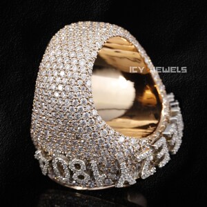Iced Out Customized Joker Face Ring VVS Moissanite 10K Rose Gold Ring ...