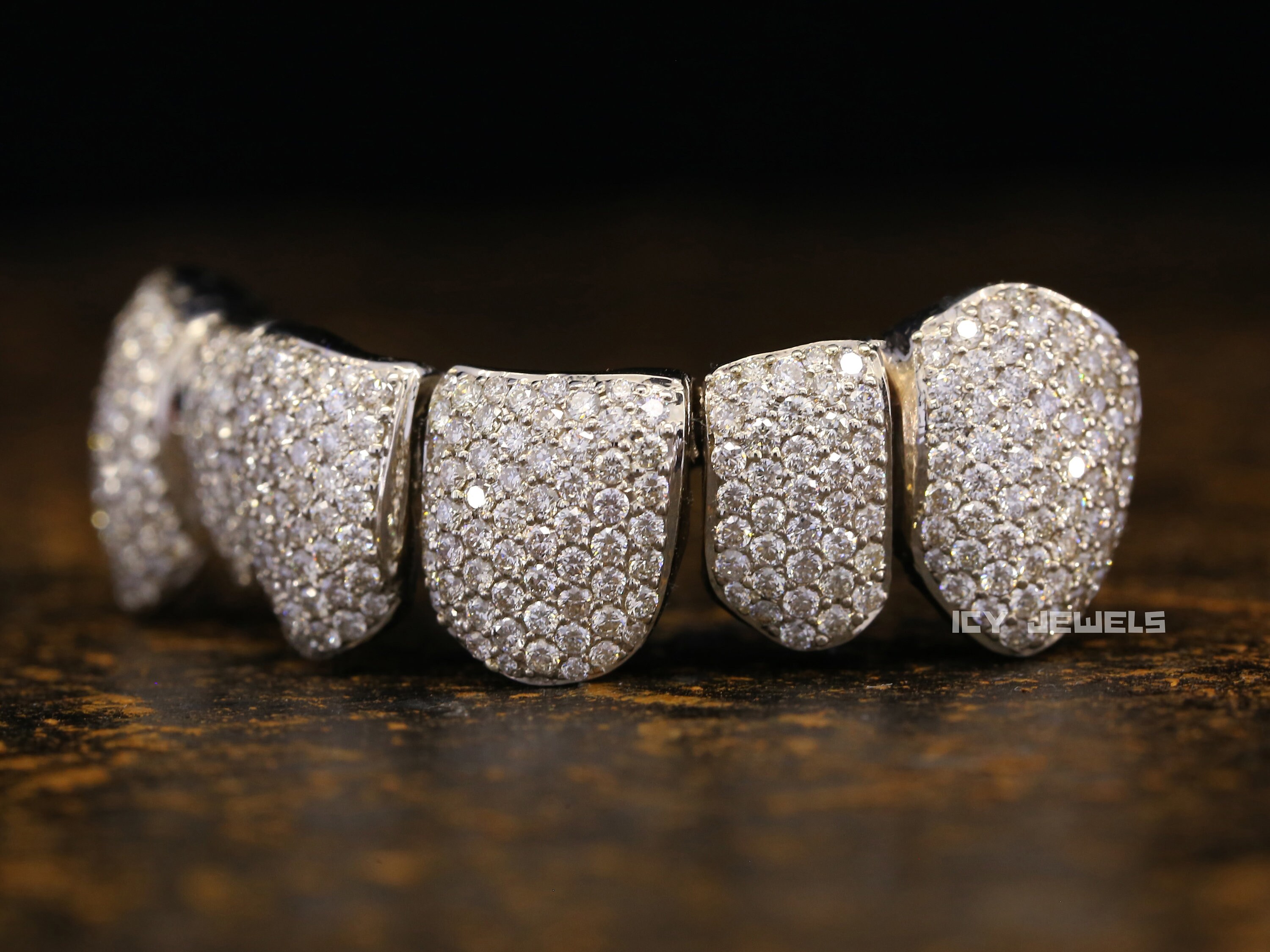 Iced Out Moissanite Grillz Custom Mens Grillz Hip Hop Jewelry 10K Solid ...