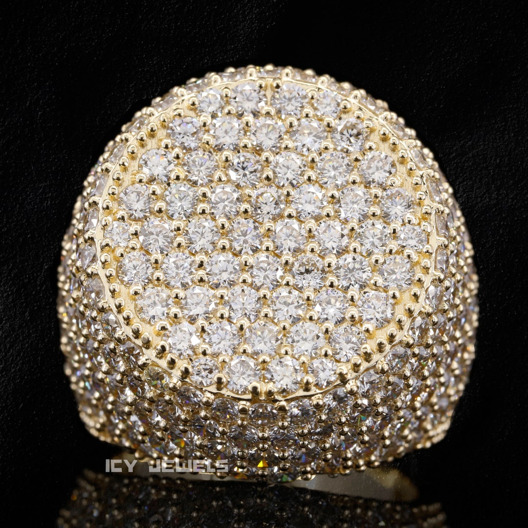 Custom 10K Gold VVS Moissanite Ring Mens Championship Ring - Etsy UK