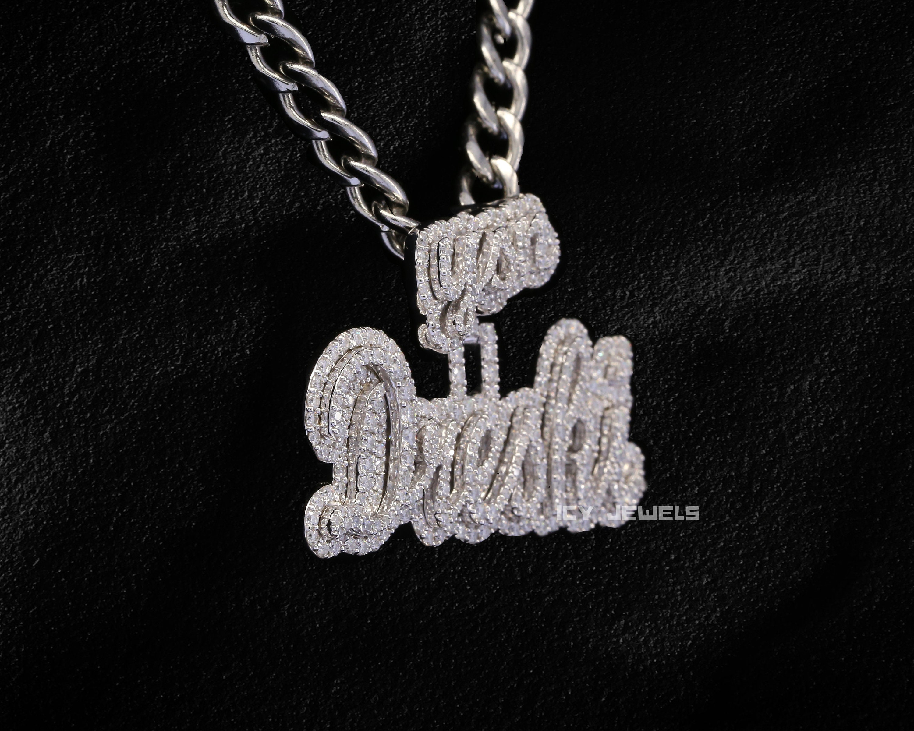 Customized Letter Pendant Fully Iced Out Name Pendant 925 - Etsy