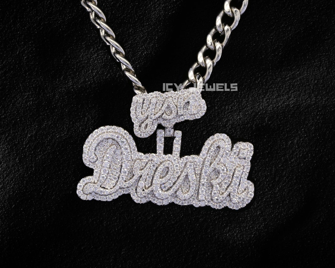 Customized Letter Pendant Fully Iced Out Name Pendant 925 - Etsy