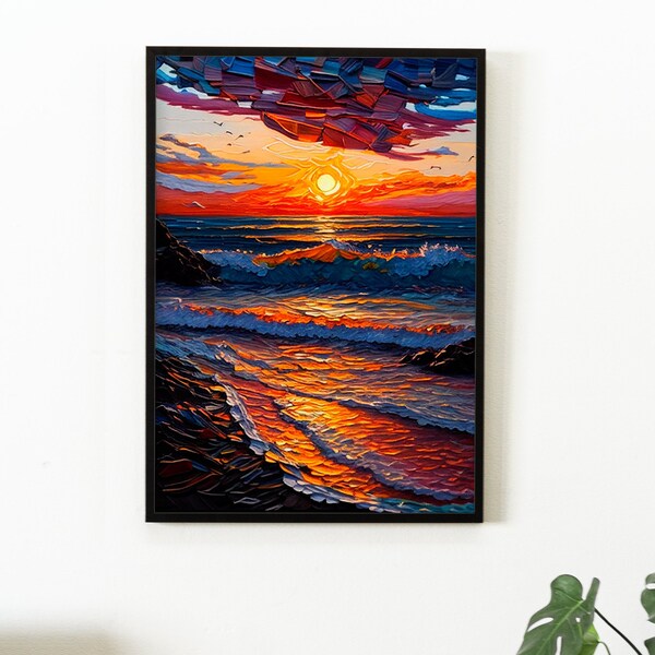 Sunset Oil Painting - Etsy