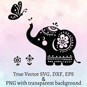 Charming Baby Elephant SVG Bundle, Cute Nursery Vector Art, Animal ...