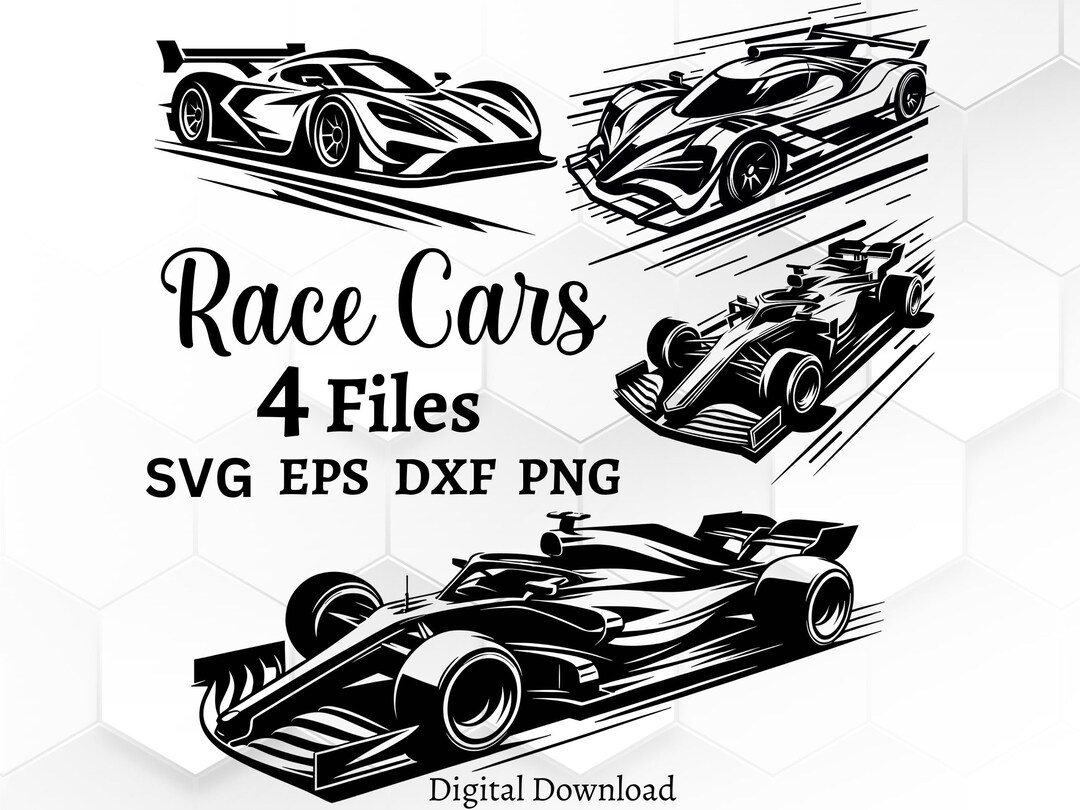Exclusive Race Car SVG Bundle, High-speed Racing, Detailed Vehicle ...
