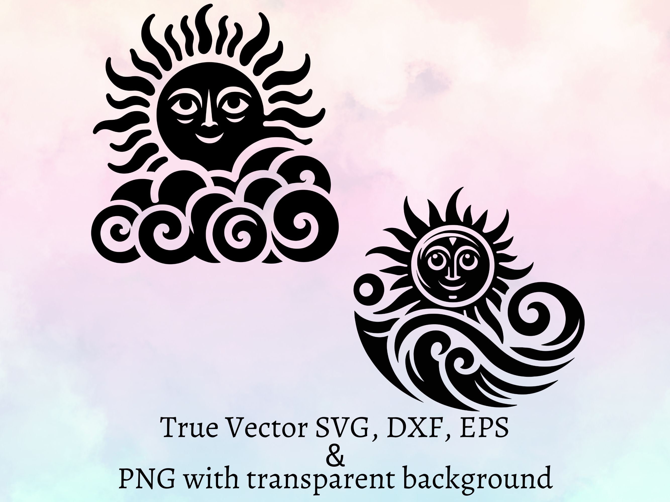 Summer Sun SVG, Detailed Sun Design for Cricut, Laser Cut Engraving Sun ...