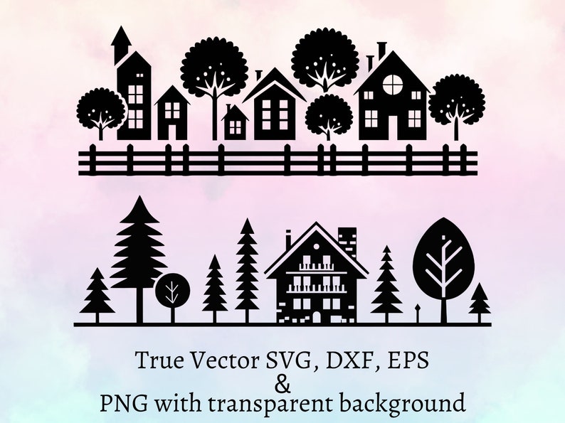 Village SVG Bundle - House Cottage Town Designs (digital Download) - Etsy
