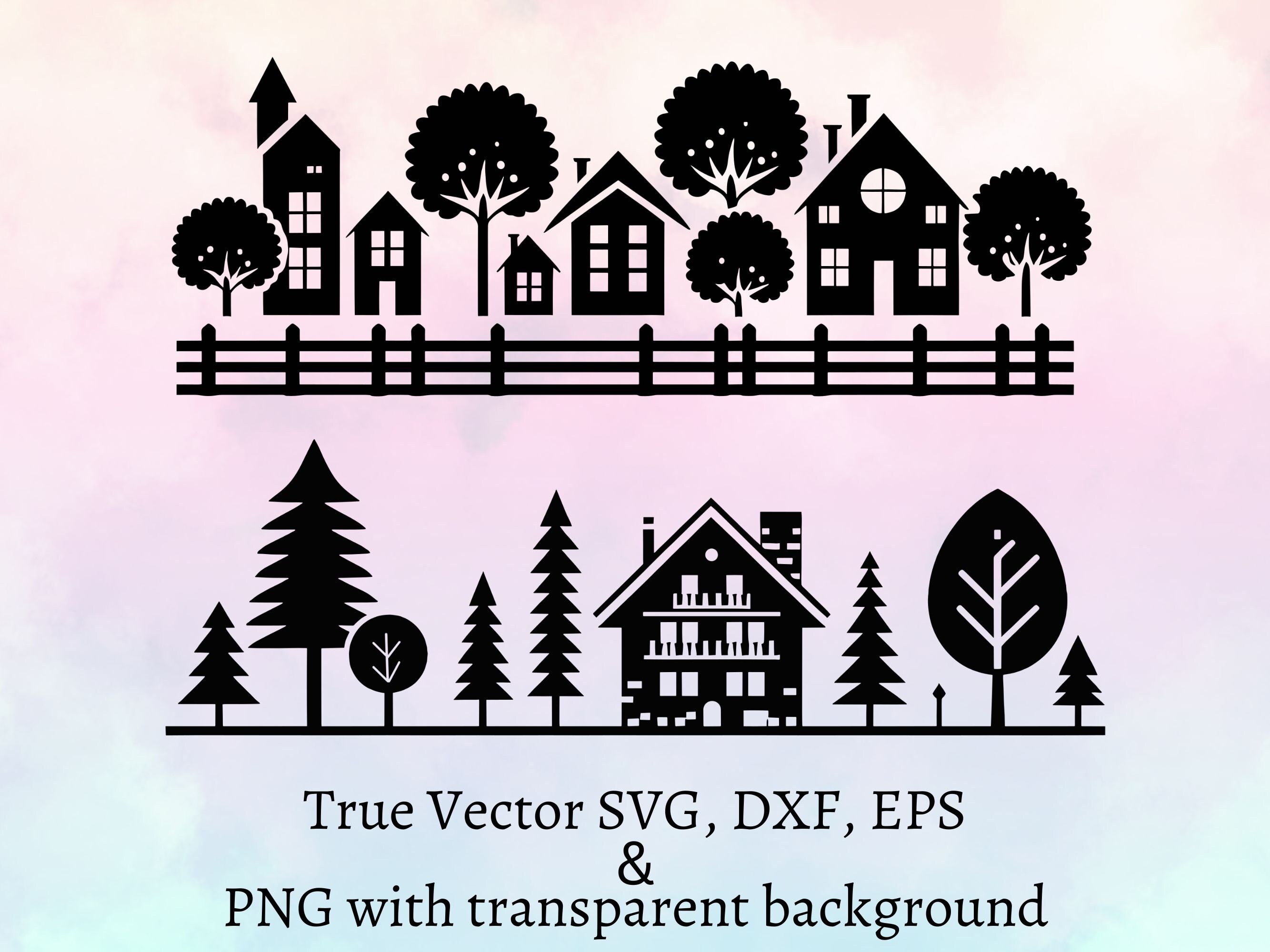 Charming Village SVG Bundle, Instant Download, Christmas Clipart ...