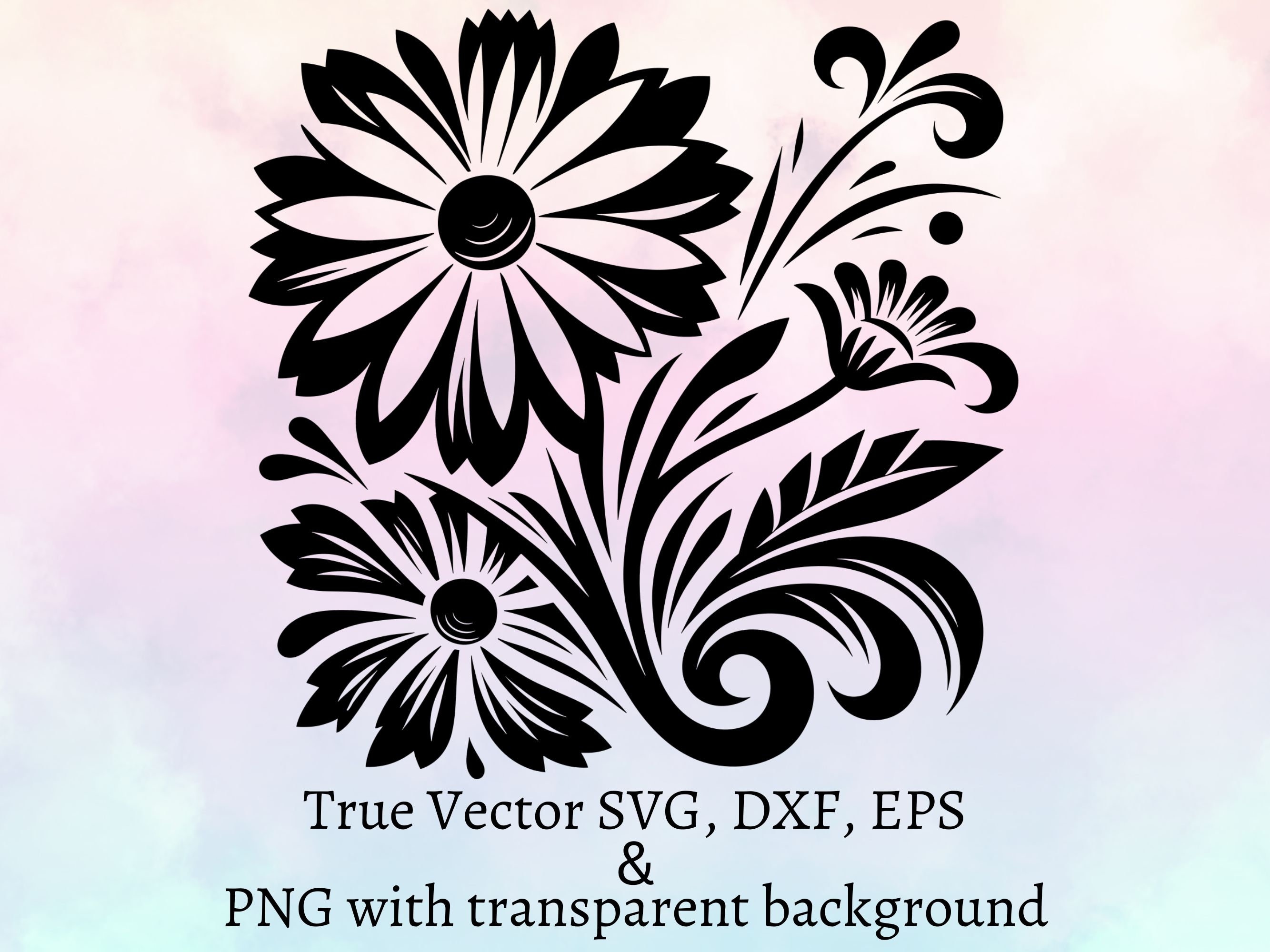 Charming Daisy SVG File, Elegant Floral Design Clipart, Versatile ...
