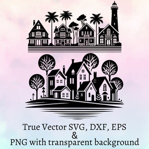 Village SVG Bundle - House Cottage Town Designs (digital Download) - Etsy