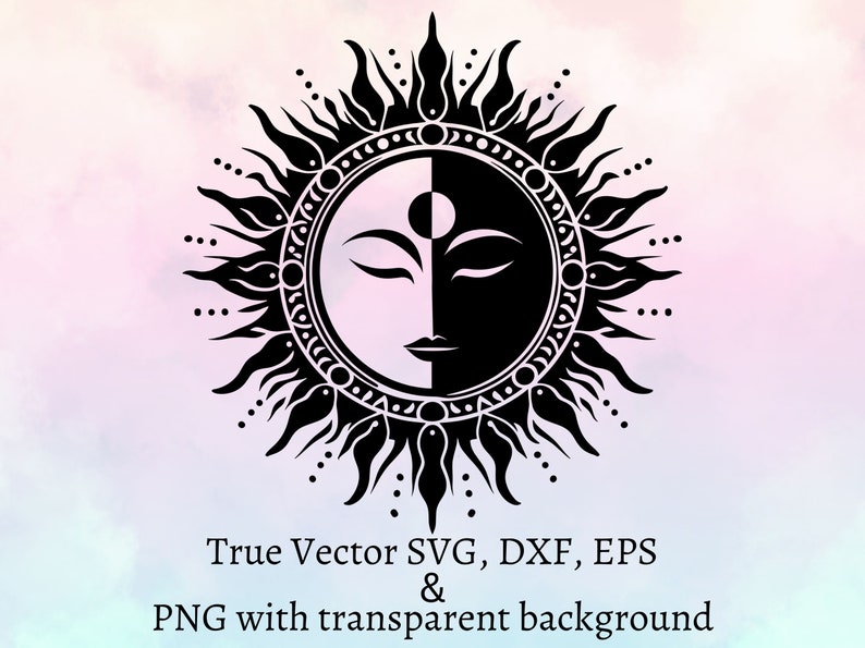 Mystic Sun Mandala SVG Bundle | Celestial Boho Chic Cut Files ...