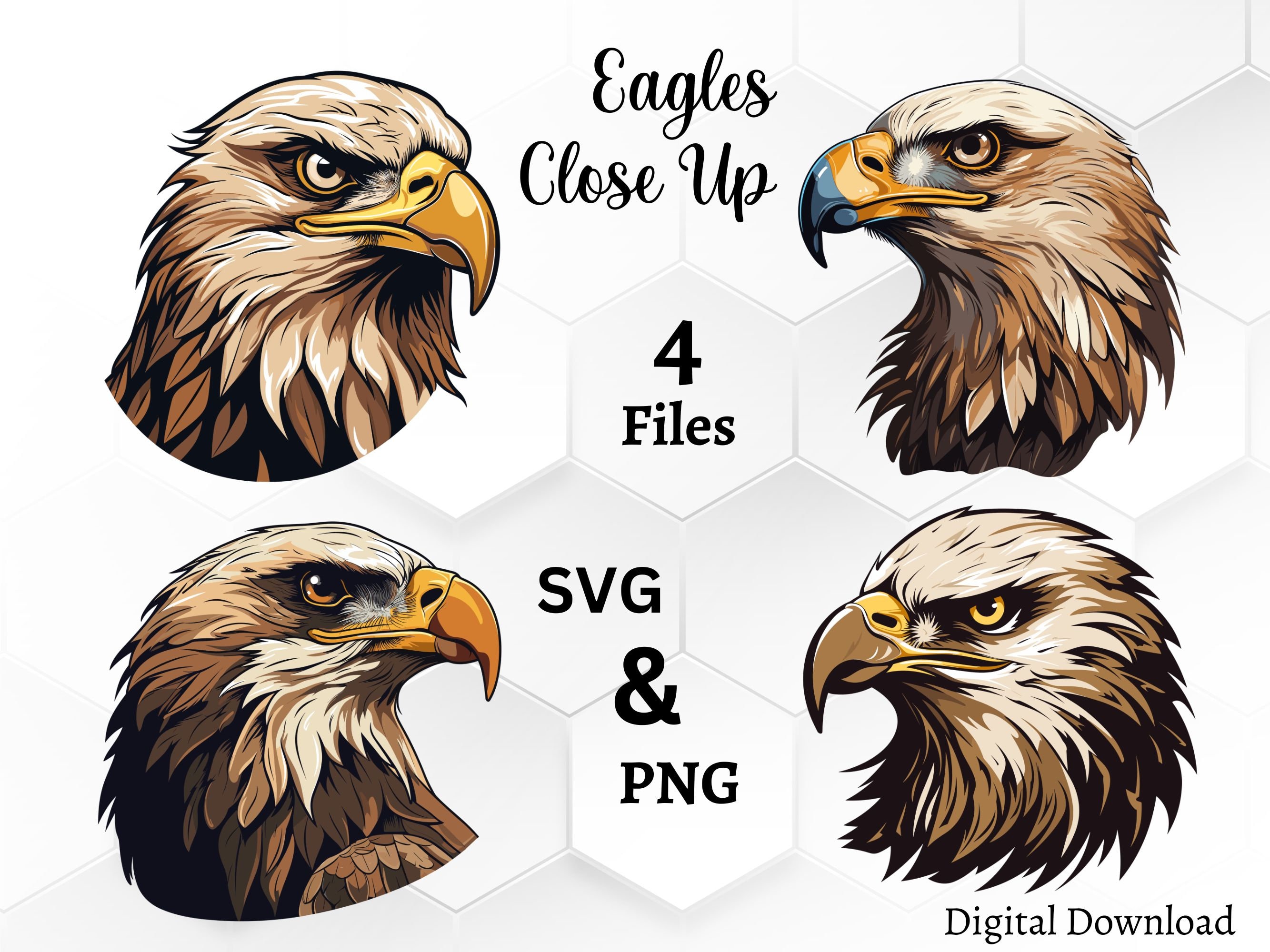 Eagle SVG, Vector Files and Transparent PNG Bundle Free Commercial Use ...