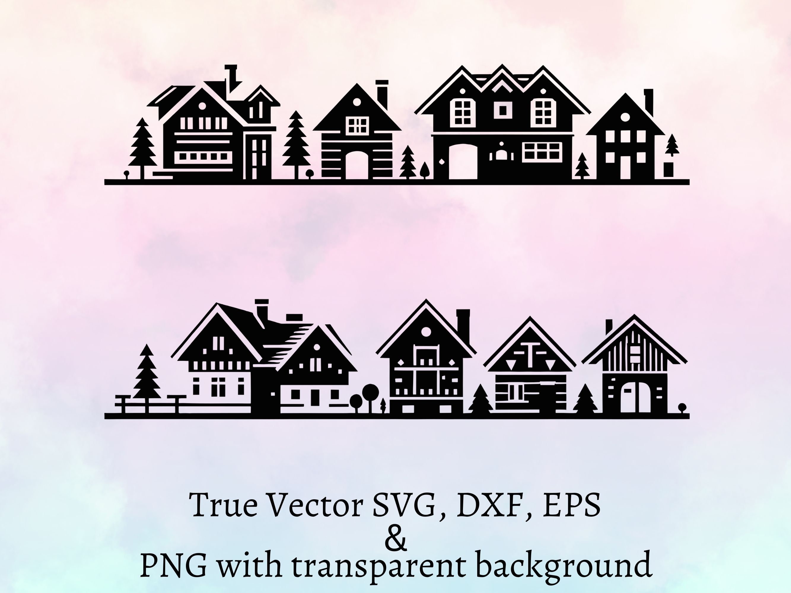 Charming Village SVG Bundle, Instant Download, Christmas Clipart ...