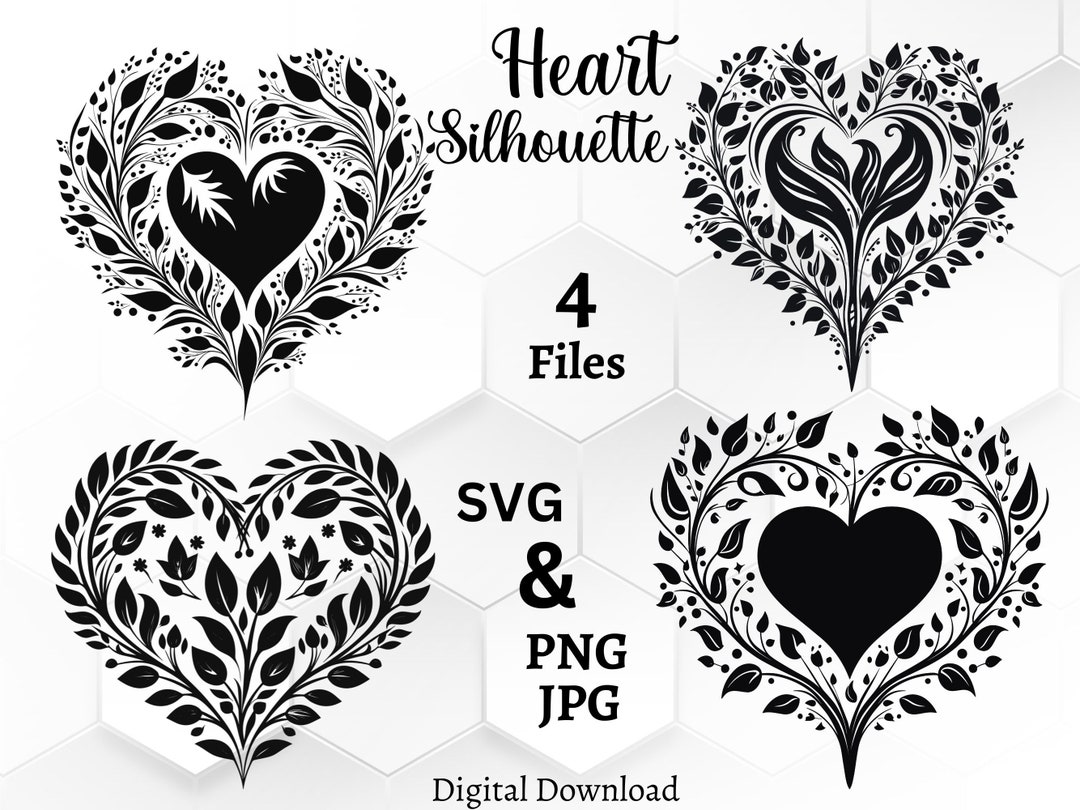 Heart SVG Bundle - Elegant & Versatile Designs, Perfect for Valentine ...