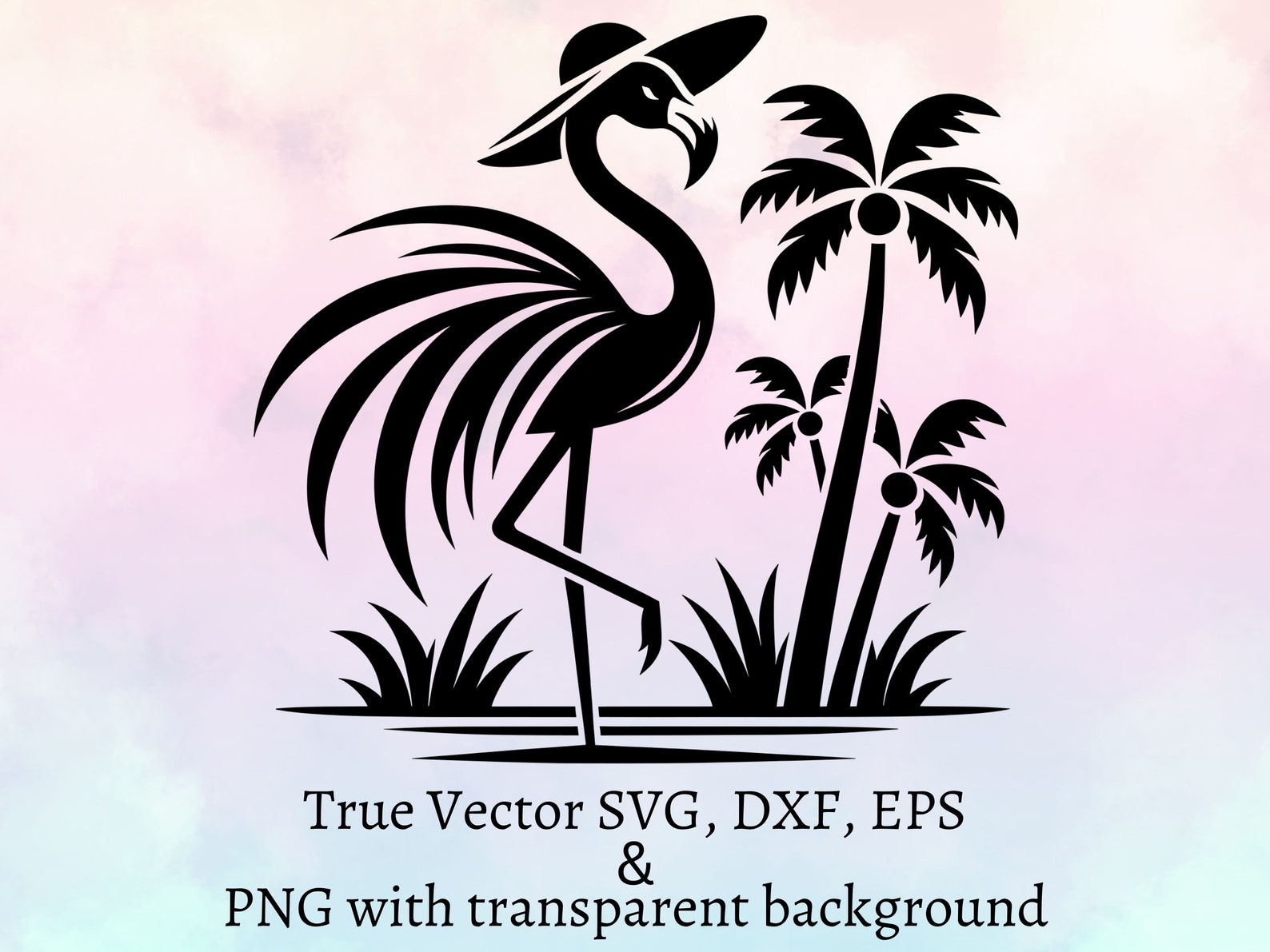 Fancy Flamingo SVG Bundle - Tropical Bird Designs, Perfect for ...