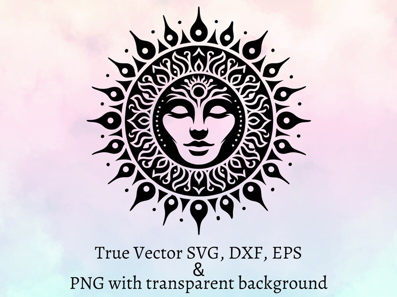 Mystic Sun Mandala SVG Bundle | Celestial Boho Chic Cut Files ...
