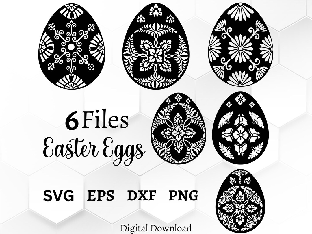 Floral Intricacy Easter Egg SVG Bundle - Exquisite Cricut Patterns ...