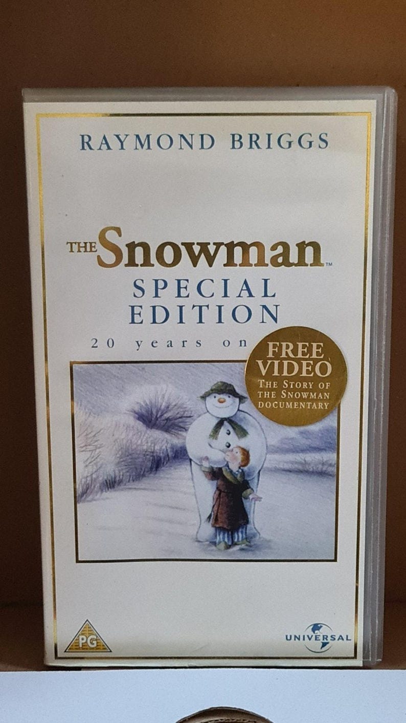 Vintage Raymond Briggs' the Snowman - (VHS, 2002) Special Edition - Etsy
