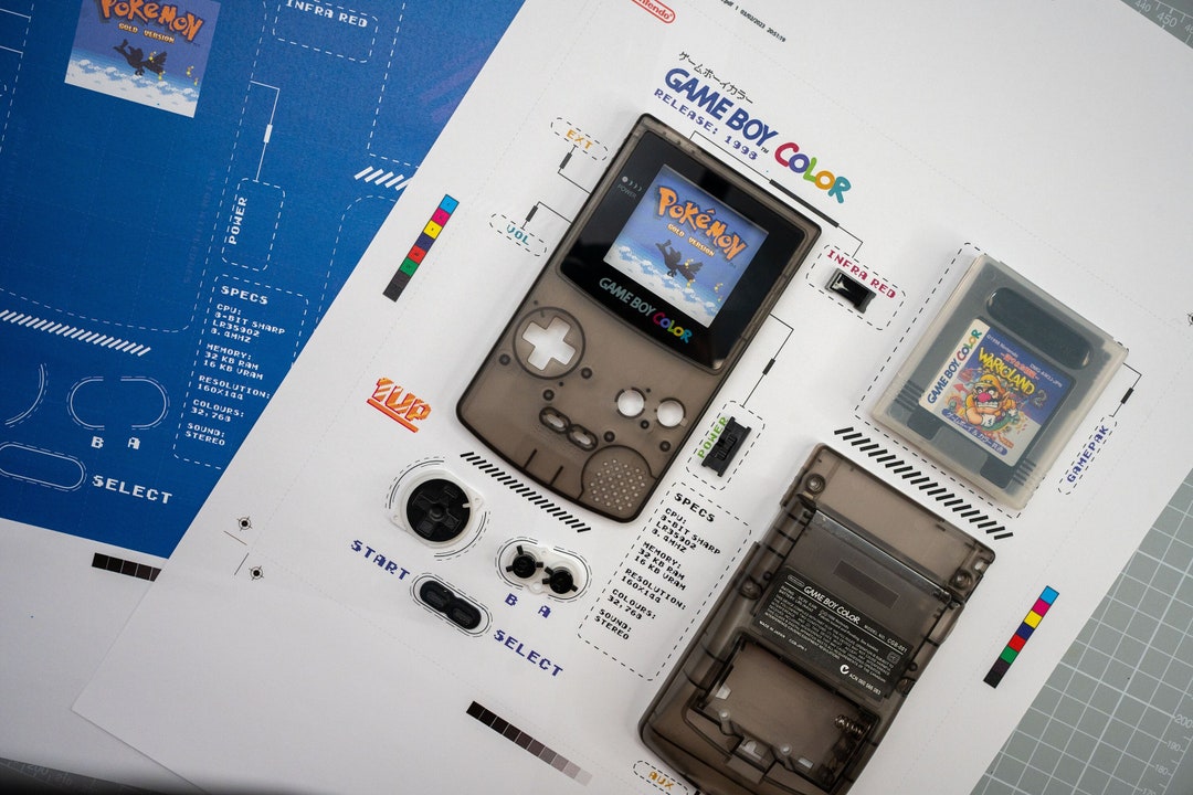 Gameboy Colour Printable Breakdown Template - Etsy