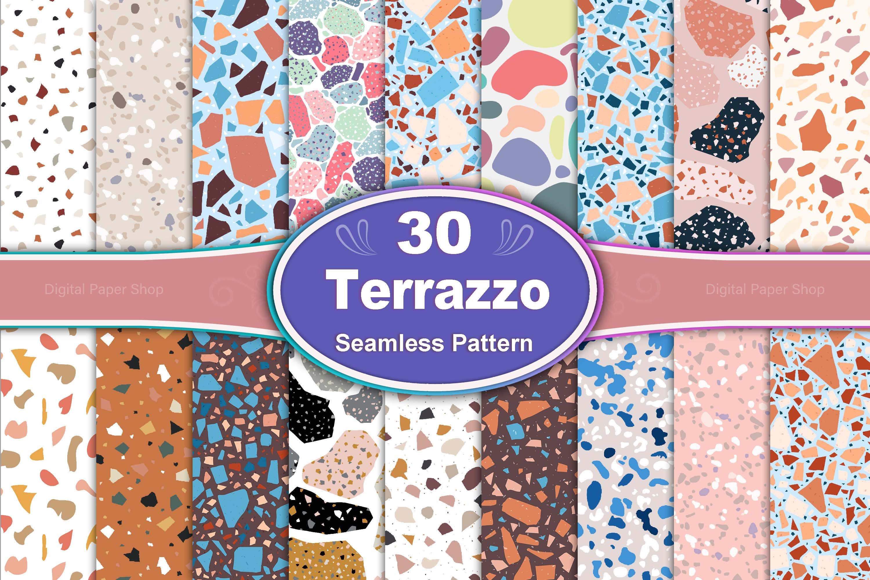 Terrazzo Texture Seamless Pattern, Terrazzo Pattern, Terrazzo Marble ...