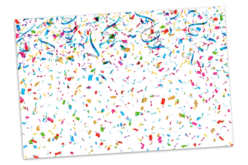 Confetti Background, Confetti Overlay, Confetti Digital Paper ...