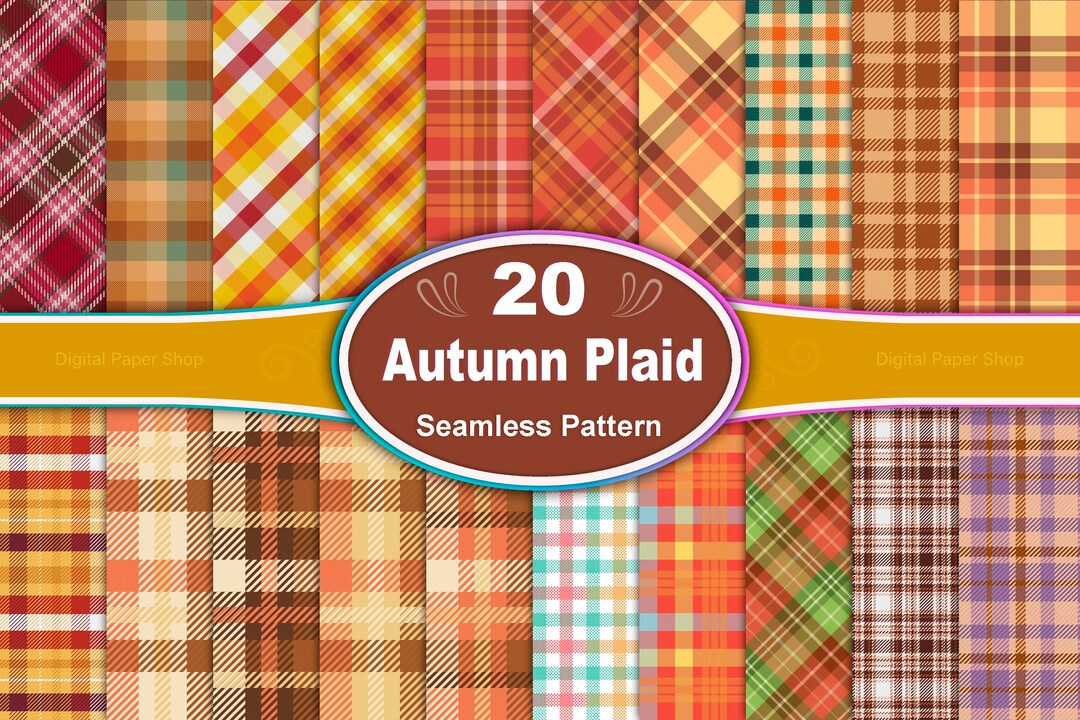 Autumn Plaid Seamless Pattern, Autumn Plaid Pattern, Autumn Plaid ...