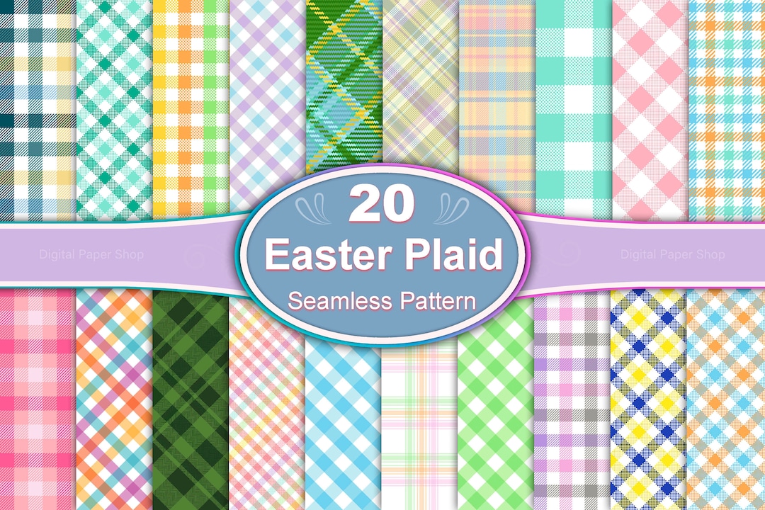 Easter Plaid Seamless Pattern, Easter Plaid Pattern, Easter Plaid ...