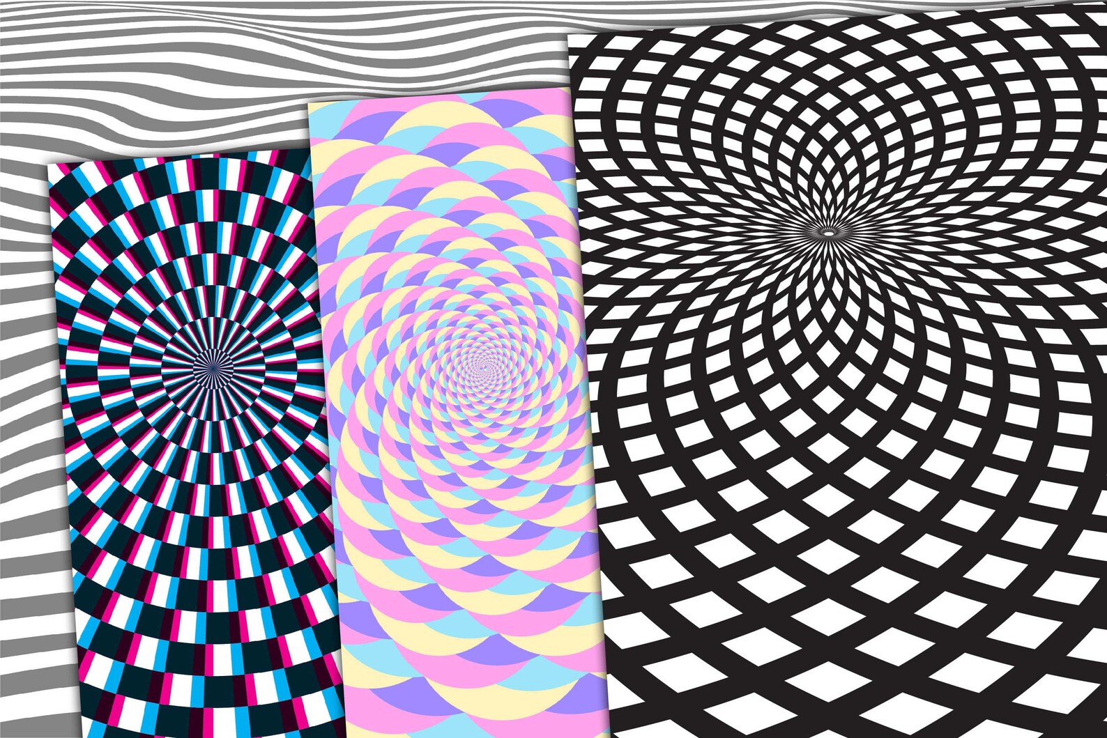Op Art Background: 30 Optical Illusion Digital Papers (JPG) - Etsy