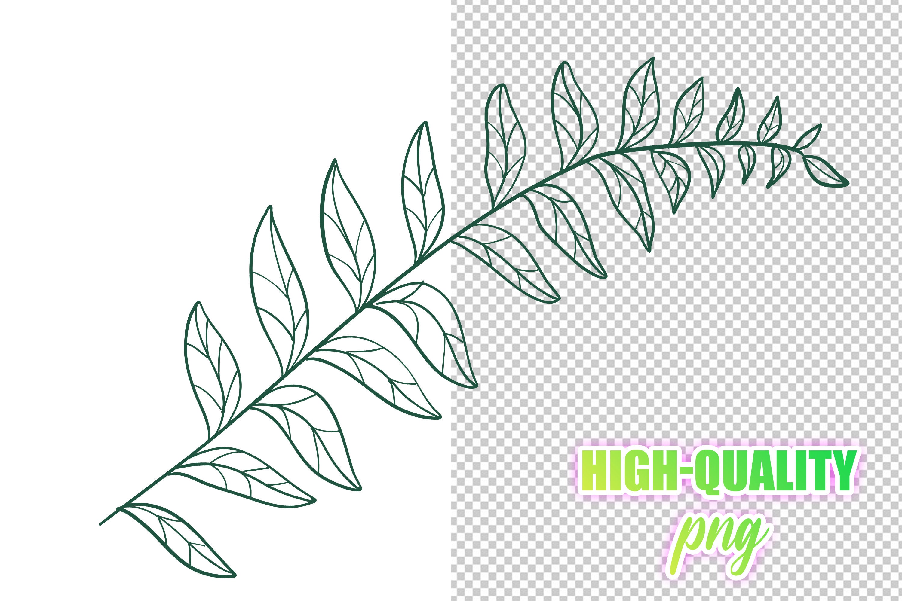Hand Drawn Line Art Leaves, Doodle Leaves Clipart, Doodle Leaf PNG ...