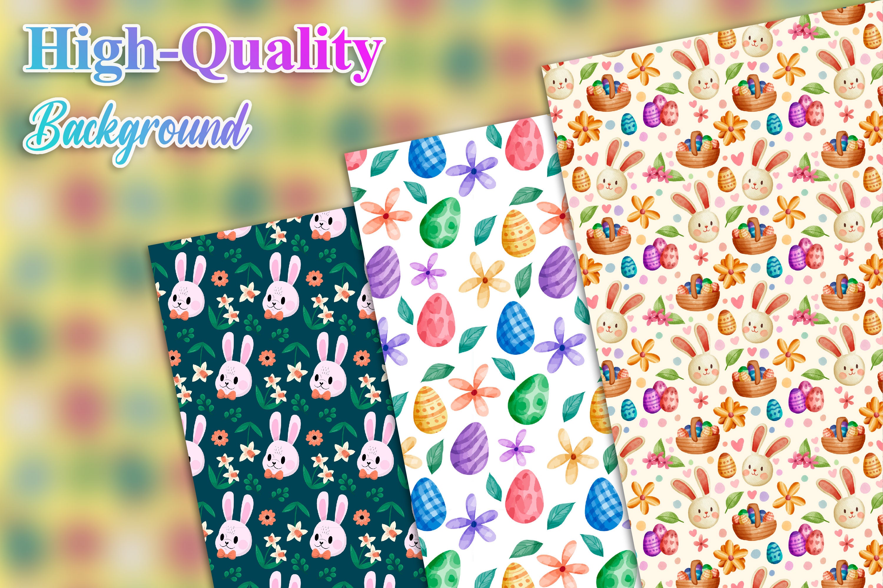 Easter Digital Paper, Happy Easter Digital Paper, Easter Day Digital ...