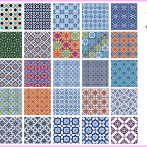 Islamic Tiles Seamless Pattern Bundle: 30 JPG Designs (digital Download ...