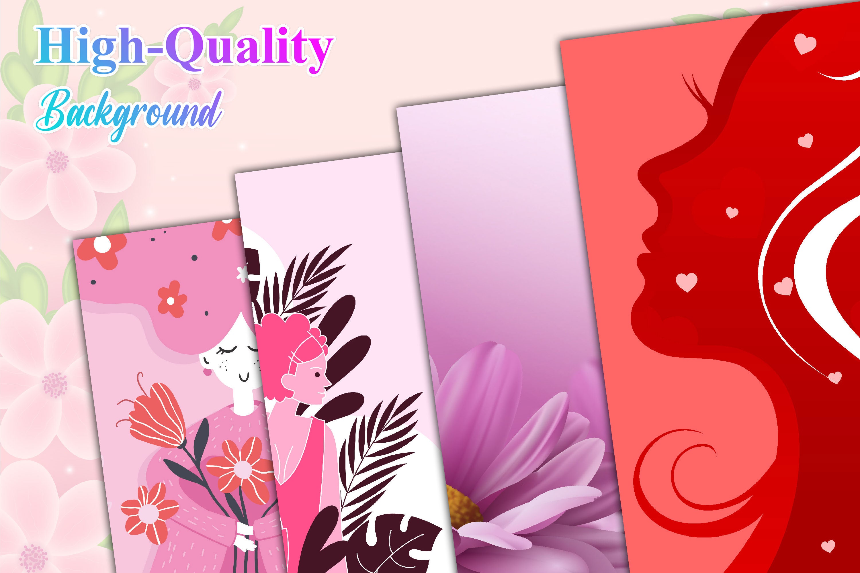 Women's Day Backgrounds: Elegant Empowerment Graphics (digital Paper ...